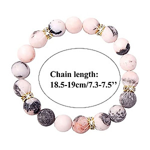 Ruikedasi Chakra Bracelets for Women Reiki Healing Crystals Yoga Beads Stretch Bracelet Handmade Natural Gemstones Braided Rope Elastic String Cuff Beads Bangle Anxiety Relief Meditation Spiritual Gifts