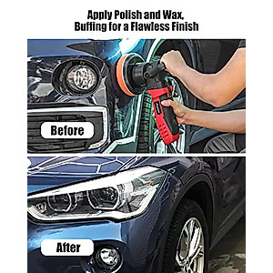 AVID POWER Buffer Polisher, 6-inch Dual Action/DA Polisher for Car Detailing, Random Orbital Car Buffer Polisher Waxer Kit with Variable Speed & 3 Polishing Pads