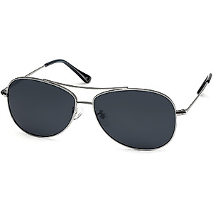 IOHLNG Aviator Sunglasses for Women Men Polarized Pilot Sunglasses Military Shades Vintage Classic Metal Sun Glasses Gunmetal Frames
