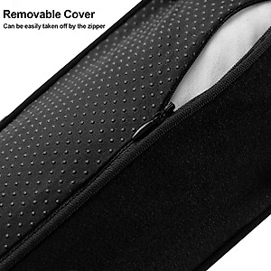 Sunolga 36" Weighted Door Draft Stopper, Triangular Column Sound Proof Draft Guard for Doors and Windows, Machine Washable, Black