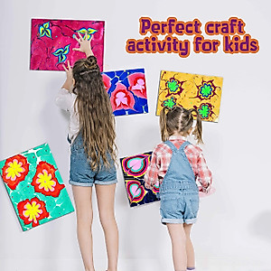 Loako Water Marbling Paint Kit for Kids - Great Creative Craft Kit Art Set - Arts and Crafts for Girls & Boys - Paint Gifts Idea for Kids 6-12 Activities - Marble Painting Kit - Water Art Paint Sets