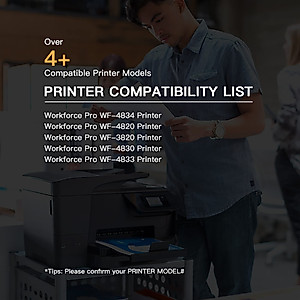 E-Z Ink(TM Remanufactured Ink Cartridgee Replacement for Epson 822 822XL T822 High Yield to use with EPSON Workforce Pro WF-3820 WF-4820 WF-4830 WF-4834 (1 Black, 1 Cyan, 1 Magenta, 1 Yellow)