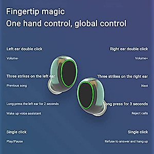 Digital Display Bluetooth 5.1 Earbuds, Touch-Control TWS-Headphones, with IPX5 Waterproof, 800mAh, Low Latency, for Sports Working Music