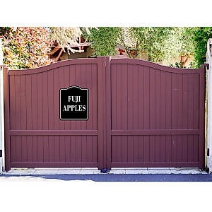 Fuji Apples BLACK Aluminum Composite Sign, 8.5"x10"
