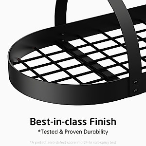 KES Ceiling Pot Rack 34-Inch Hanging Pot Rack for Kitchen Oval Pot and Pan Rack Matte Black Pot Hanger with 20 S Hooks, KUR221S85-BK