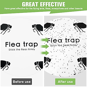 KILSACO Flea Trap Refill Discs- Sticky Glue Boards 14 Packs- 7.1 Inch Natural Glue Board, Non-Toxic Refill Glue Pad Replacement Mat Fits Most Flea Traps
