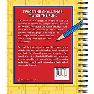 Brain Games - 2 Books in 1 - Sudoku (Large Print)