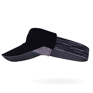FORBUSITE Women Visor Caps for Running and Sport - Headband & Packable Black