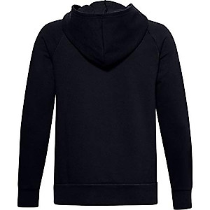 Under Armour Boys' Rival Fleece Full Zip Hoodie , Black (001)/Onyx White , Youth X-Large
