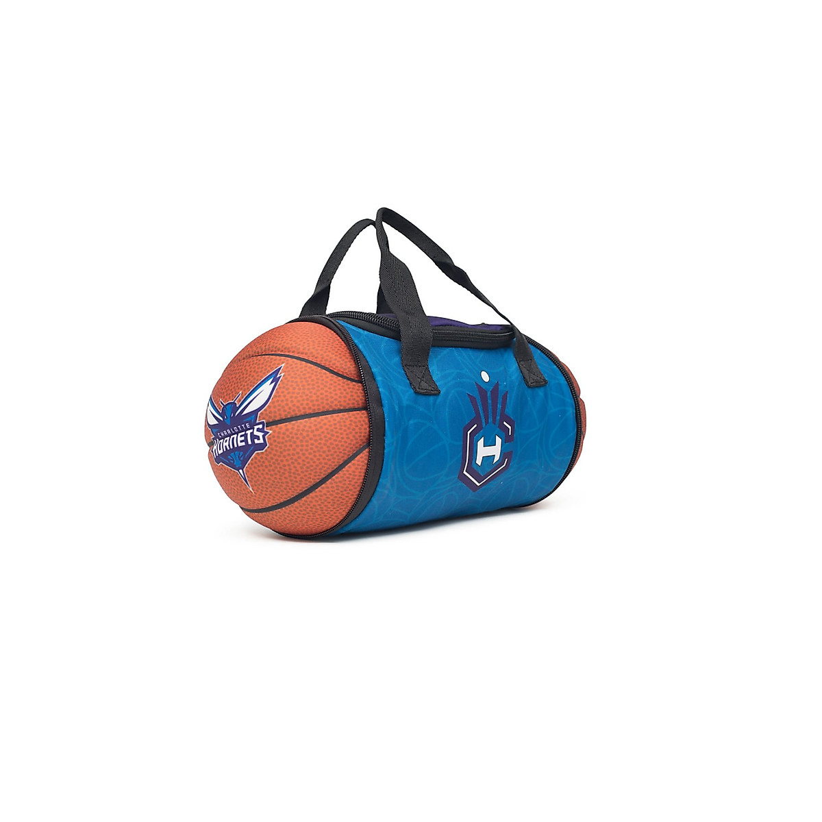 MACCABI ART Official Charlotte Hornets Collapsible Insulated Basketball Lunch Bag, 13.4” x 5.75” x 5.75”