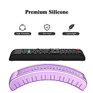 CaseBot Silicone Case for Samsung TV Remote, (Honey Comb) Lightweight Anti Slip Shockproof Cover for Samsung BN59-01315A BN59-01199F AA59-00666A BN59-01301A Remote, Purple-Glow in The Dark