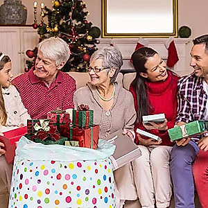 2 Pcs Large Gift Bags Oversized Plastic Storage Bags 48"x 36" with 2 Pcs Pull Flowers for Huge Big Gifts Presents Wrapping Kids Bicycle Bike Goodie Bags, Birthday, Party, New Parents Baby Shower