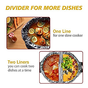 Slow Cooker Liners (30 Liners), 13" × 21" Crock Pot Liners Fit 3-8 Quarts, Disposable Cooking Bags Suitable for Oval & Round Pot, BPA Free,30 count