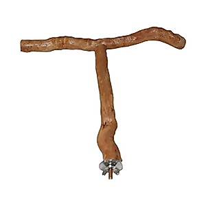 LUOZZY Bird Perches Wood T Shape Bird Toys Parrot Perch Parakeet Stand Platform for Bird Cage Paw Grinding Bird Perch Branches
