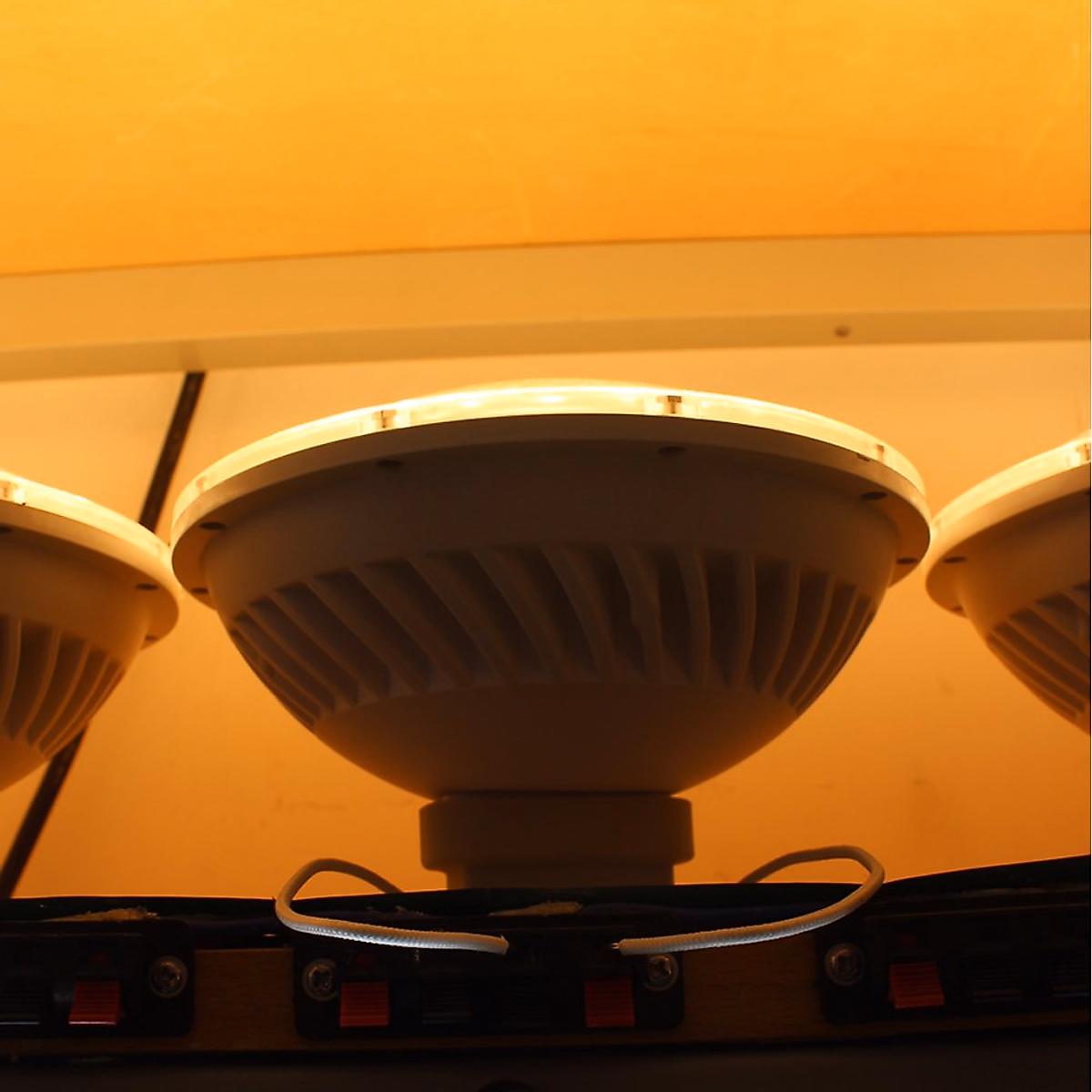 BAOMING Par56 LED Bulb Dimmable 28W Soft Warm White (2700~3000K) 120V GX16D Base, 120° Wide Flood Light, Replacement 300W MFL Par56 Halogen Light