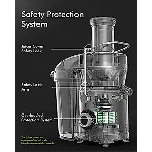 Juicer Machine, SiFENE 1300W(Peak) Moto Larger 3.2" Mouth Centrifugal Juicer Extractor Maker, Juice Squeezer for Whole Fruits and Vegetables, Dual Speeds,Easy to Clean, BPA Free