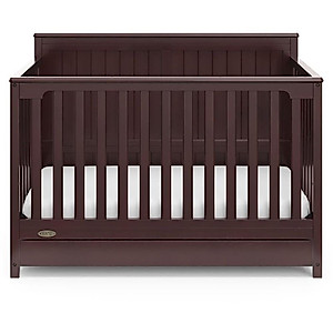 Home Square 2-Piece Set with Convertible Crib & 6 Drawer Dresser in Espresso