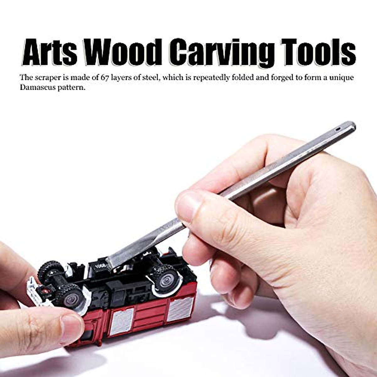 Damascus Steel Carving Scraper High-Strength Accuracy Blade Electric DIY Industrial Tool for Removeing Objects Surface