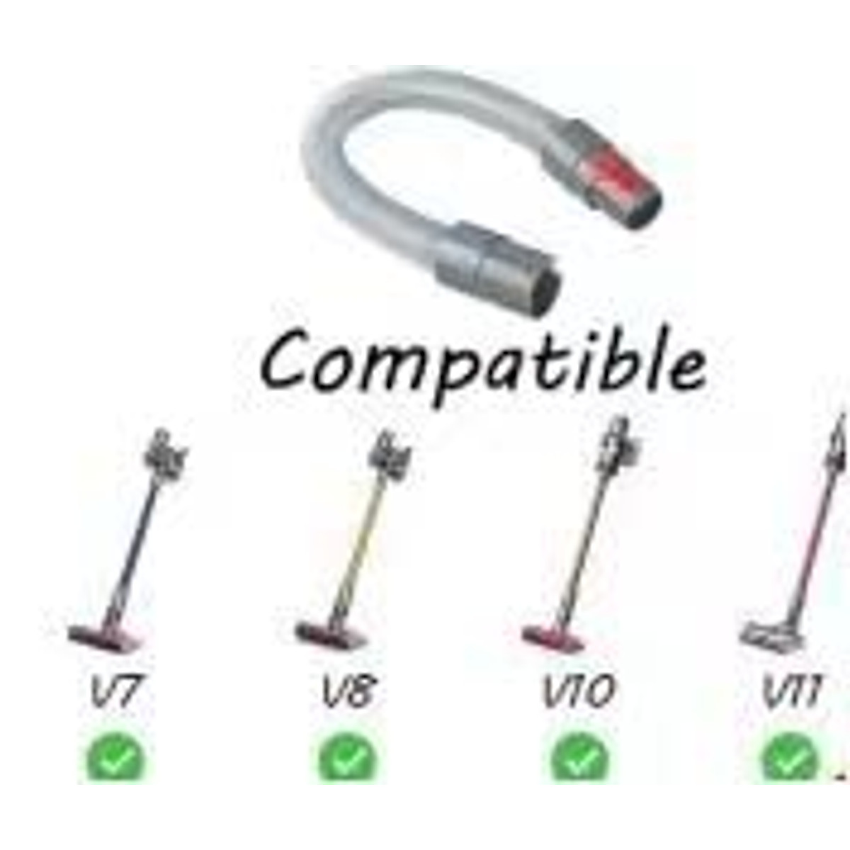 KINW Flexible Extension Hose for Dyson V8 V7 V10 V11 Vacuum Cleaner with Quick Release Converter Adapter