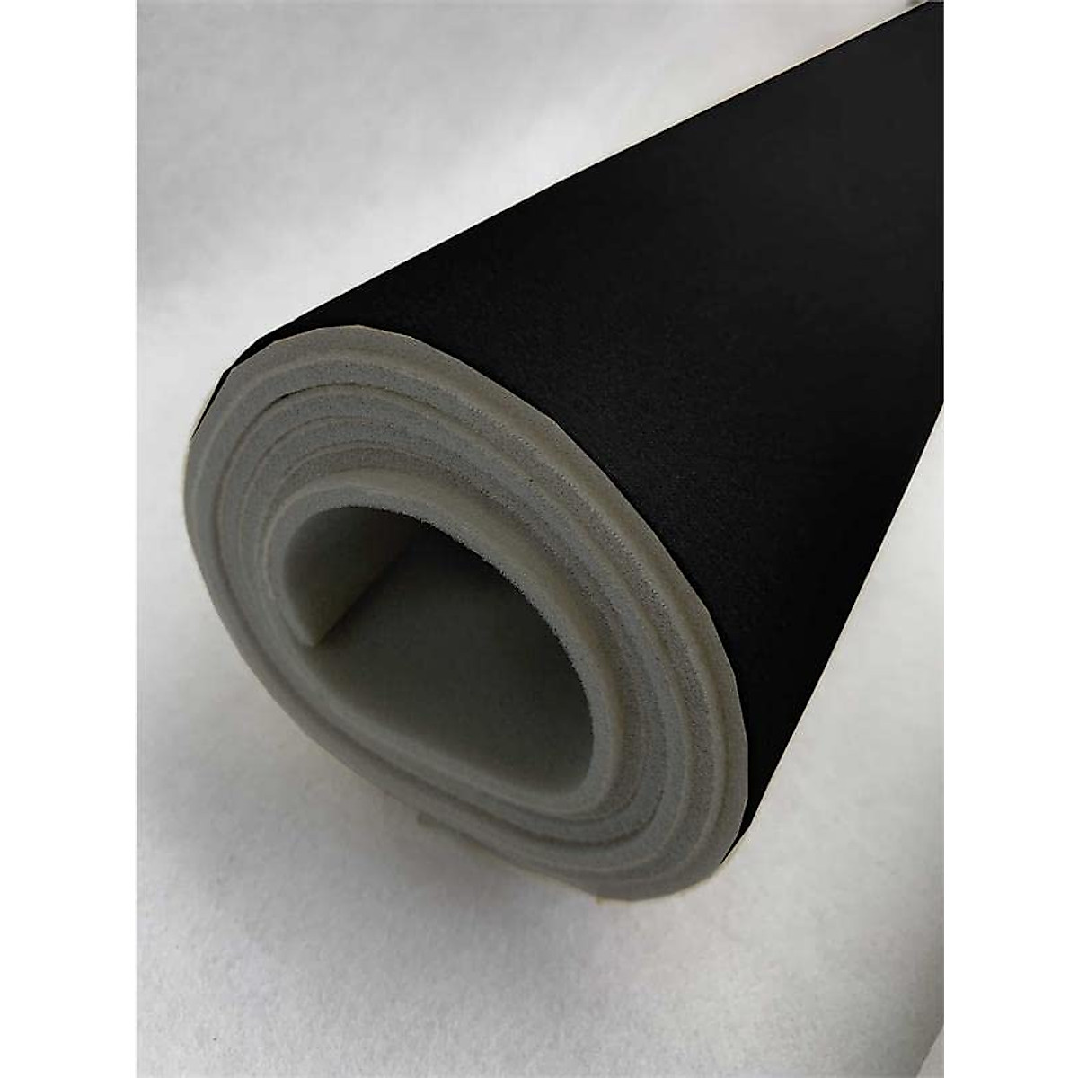 1/8" Automotive Backed Foam Spacer Faux Cloth Headliner Fabric 60" Wide Sold by The Yard (Black)