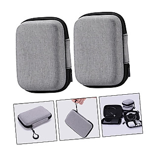 FAVOMOTO 4 Pcs Multifunctional Storage Bag Wireless Mic Bag Portable Wireless Mic Case Usb Guitar Cable Wireless Headset Microphone Headphone Pouch Lapel Storage Box Travel Eva Outdoor