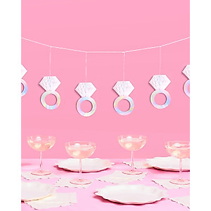 xo, Fetti Diamond Ring 3D Pop Up Banner - 5 Ft. | Engagement Party Decoration, Proposal Decor, Bachelorette Backdrop, Bride To Be Photobooth, Bridal Shower Supplies