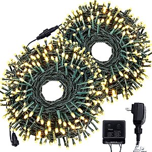 COSFLY Outdoor Christmas String Lights 209 ft 600 LED,UL Certificated Fairy String Lights for Outdoor Garden Halloween Wedding Party BBQ Party Decoration