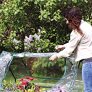 Sunnydaze Outdoor Portable Mini Greenhouse Tent with 2 Zippered Side Doors and Steel Tube Frame - Clear - 4' x 3'