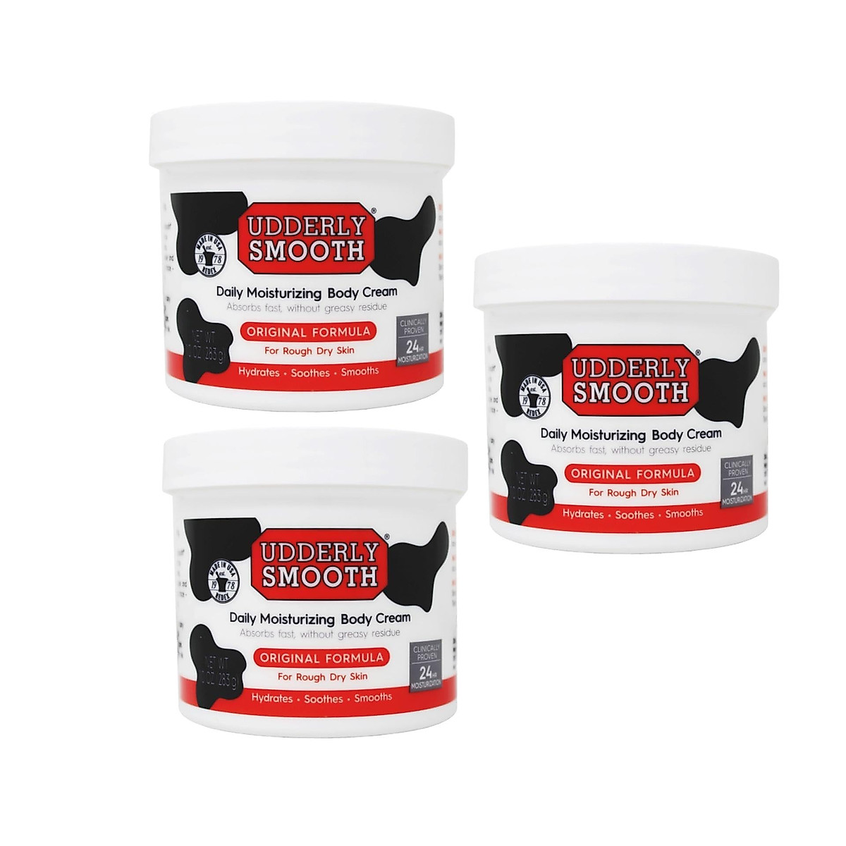 Udderly Smooth Body Cream 10 oz (Pack of 3)