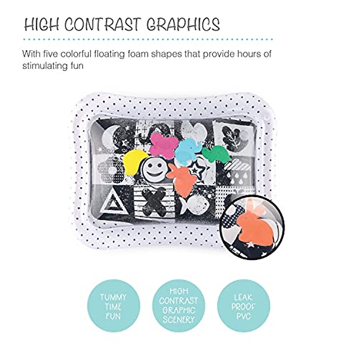 The Peanutshell Montessori Water Play Mat | Inflatable Sensory Development Toy & Tummy Time Mat