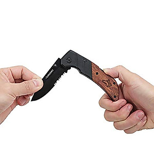 Husky Steel Straight Edge Folding Knife