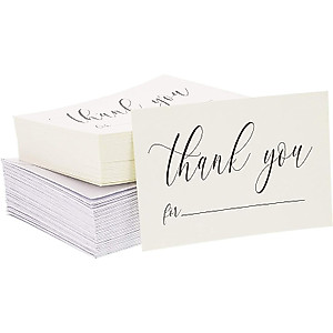 Mini Blank Thank You Gratitude Note Cards with Envelopes (3.7 x 2.5 In, 48 Pack)