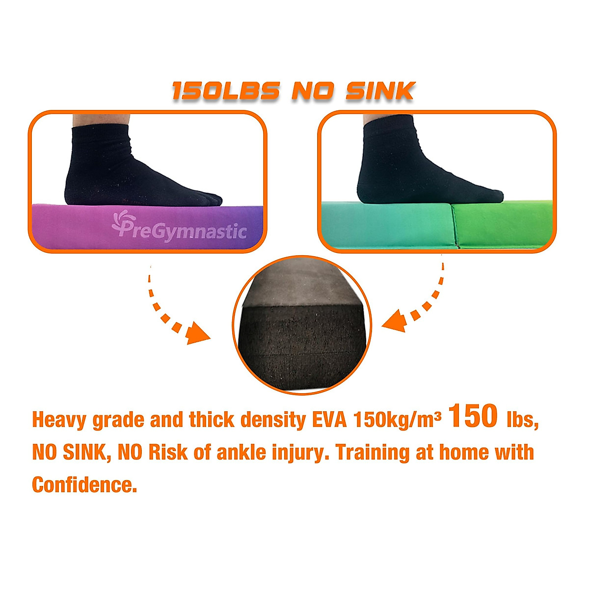 PreGymnastic 6FT/8FT/9.5FT Folding Balance Beam for Kids 3-12,Foldable Gymnastics Floor Beam-Extra Firm Suede Cover with Carry Bag for Home-Gym Equipment for Toddler Teenage (Rainbow, 9.5ft)