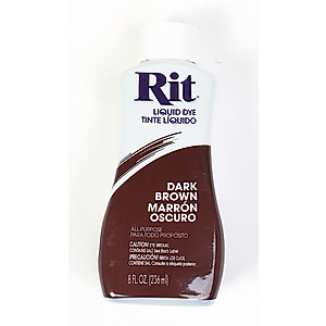 Rit Dye Liquid Dye, 8 fl oz, Dark Brown, 3-Pack