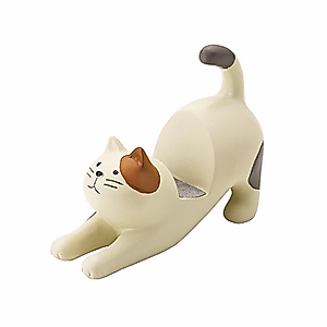 DECOLE: CONCOMBRE Cream Cat with Brown Ear Patch Smartphone Stand