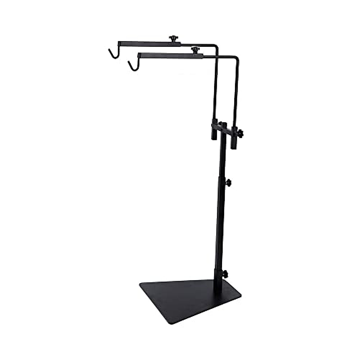 DGBAIZ Reptile Lamp Stand,Pet Lamp Land Bracket,2Hooks Adjustable Metal Floor Light Lamp Holder Lamp Support for Reptile or Succulent Plants Glass Terrarium Heating Light