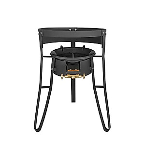Concord 30" Powder Coated Steel Comal Stand with Roadster Single Propane Burner. Great for Discada, Tacos, Street Vendor, Etc.