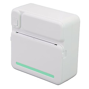 FUZHUI Mini Thermal Sticker Printer - Portable Inkless APP Phone Printer for Mini DIY Study Notes & Receipts (Green)