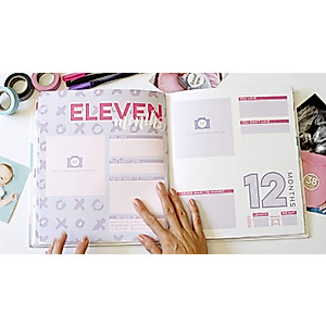 Bobee Hello Baby Memory Book, a journal scrapbook for girls milestones and memories first 5 years