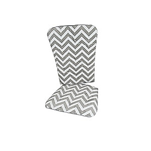Baby Doll Bedding Minky Chevron Rocking Chair Pad, Grey