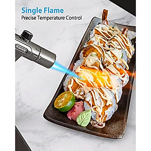 RONXS Torch Lighter, Multipurpose Lighter with Dual Flame, You Can Switch Single /Dual to Meet All Your Need, Heavy Duty Construction Butane Torch, Butane Gas Not Included