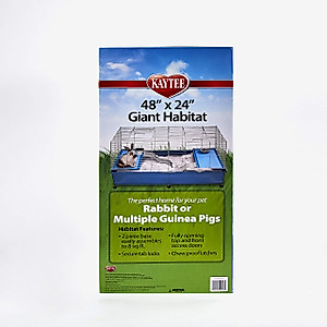 Kaytee My First Home Giant Habitat With Casters for Pet Rabbits or Multiple Guinea Pigs