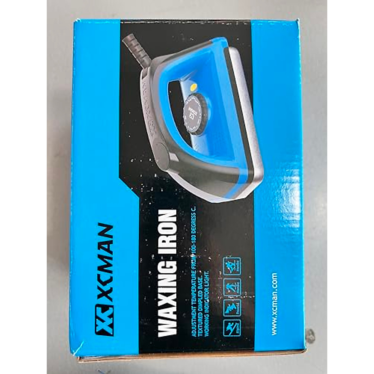 XCMAN Ski Snowboard Waxing Iron 120V 800W with Dimpled Base Plate and Good Thermosta High Temperature Control Accuracy