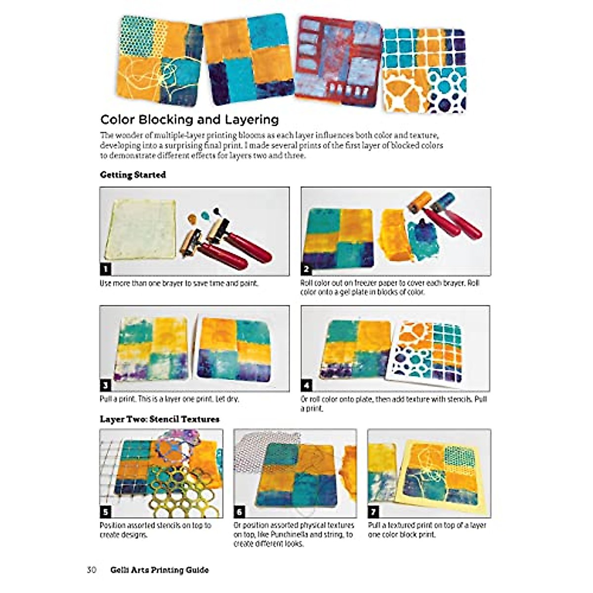 Gelli Arts (R) Printing Guide: Printing Without a Press on Paper and Fabric Using the Gelli Arts (R) Plate (Design Originals) 32 Beginner-Friendly Step-by-Step Projects, Techniques, and Inspiration