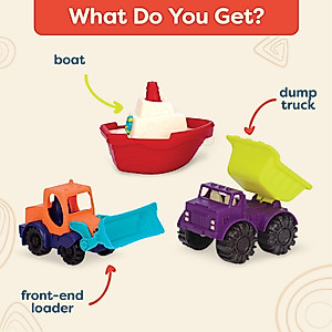 B. toys- 3 Mini Toy Cars - Water & Sand Vehicles Beach Playset for Kids 18 Months+