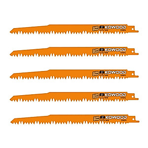 9-Inch Wood Pruning Saw Blades for Reciprocating/Sawzall Saws/Sabre Saws by KOWOOD - 5 Pcs Pack Wood Cutting Set