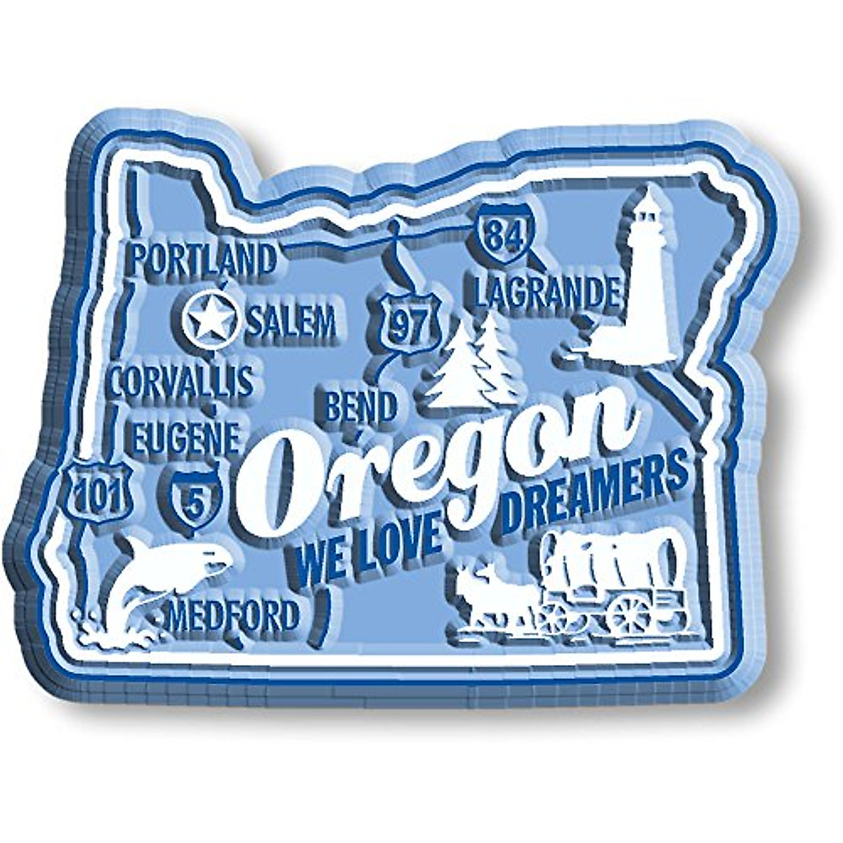 U.S. Premium State Map Magnet Set by Classic Magnets, 51-Piece Set, Collectible Souvenirs Made in The USA