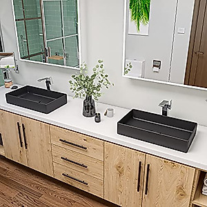 ALFI brand AB9055-BM Bathroom Sink Drain, 7.63"L x 2.75"W x 2.75"H, Black Matte