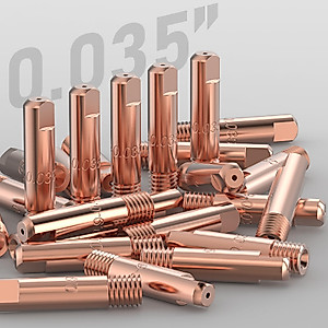 YESWELDER 25-pk MIG Welding Contact Tip 11-35 (0.035") for Lincoln Tweco MIG Guns 100L Mini