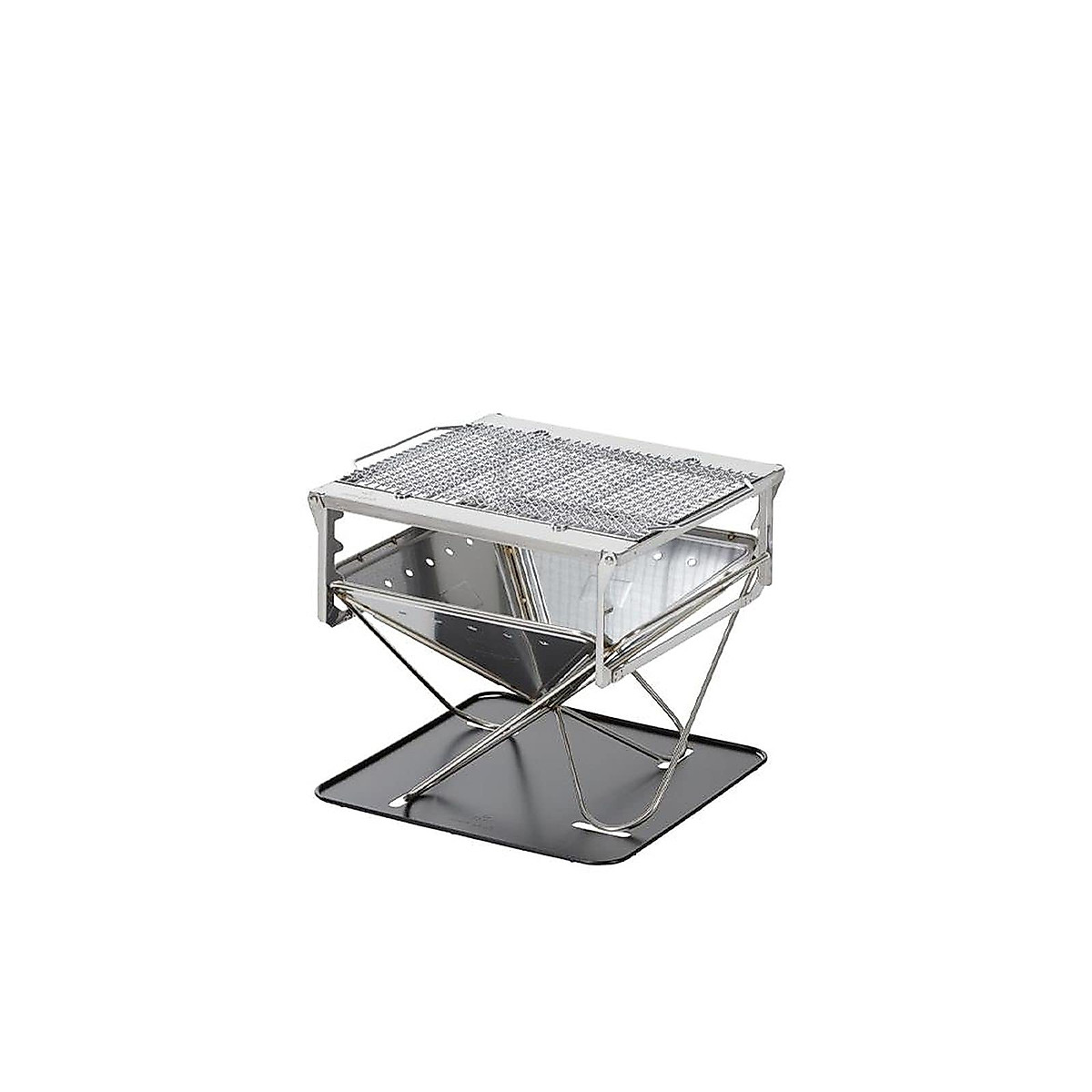 Snow Peak Takibi Fire & Grill - Stainless Steel Portable & Collapsible Fireplace - 30 lbs, 5 Piece Set